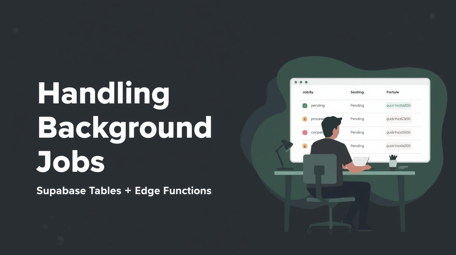 How I Solved Background Jobs using Supabase Tables and Edge Functions